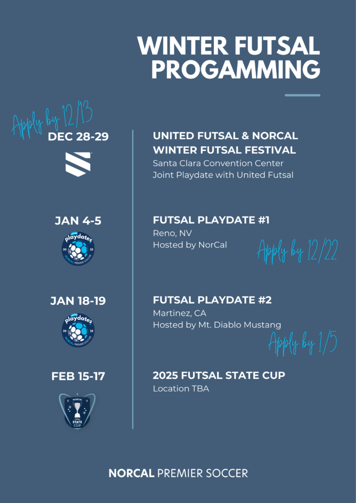 24/25 Winter League & Futsal Registration Now Open | NorCal Premier