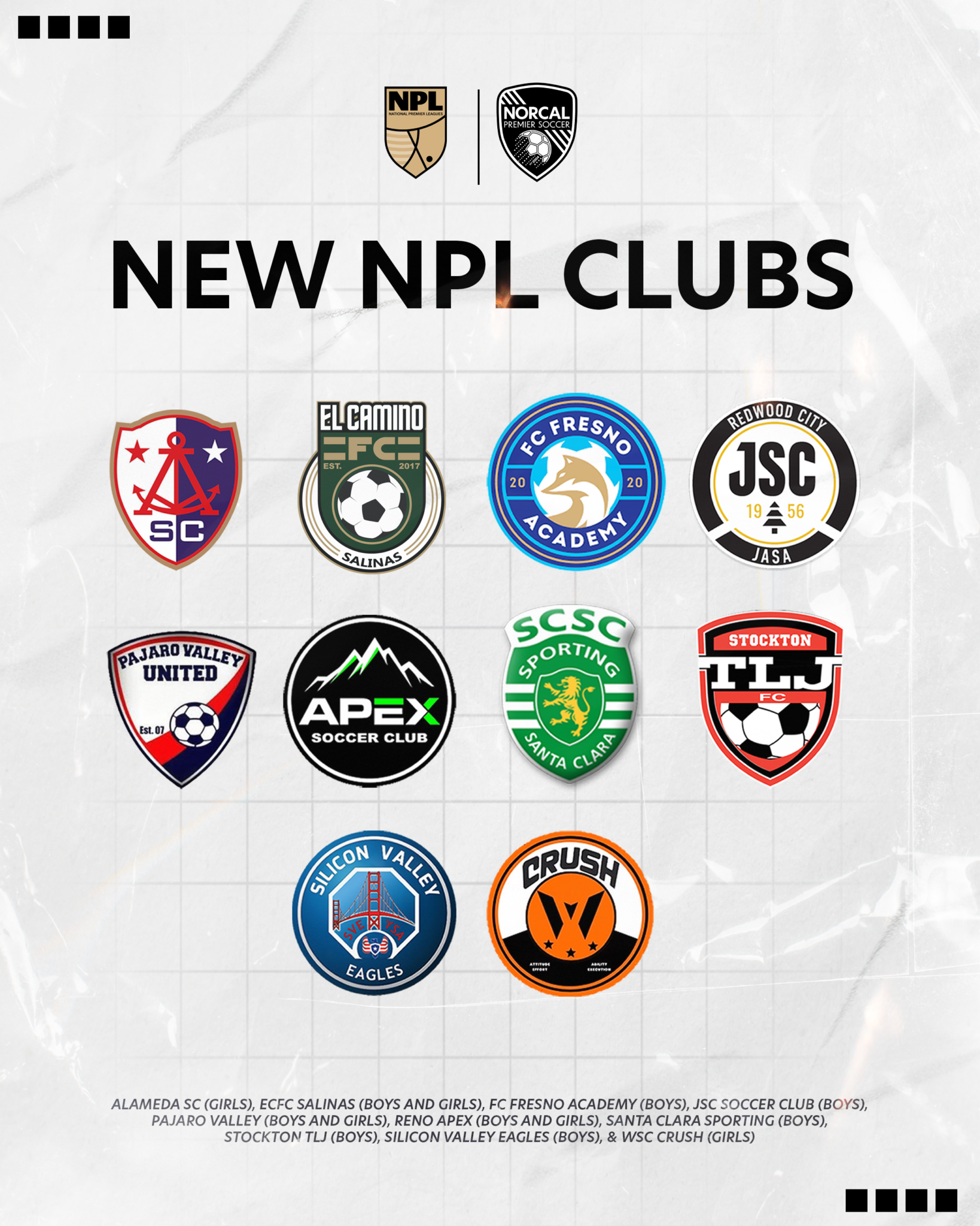 10 Clubs Accepted into NorCal NPL | NorCal Premier